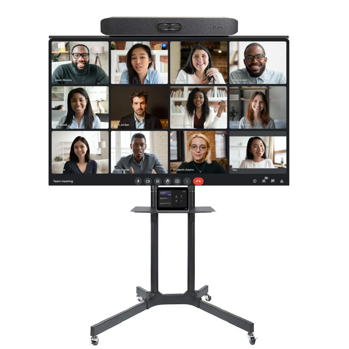 Kit Video Conference Google Meet met scherm en rolstandaard