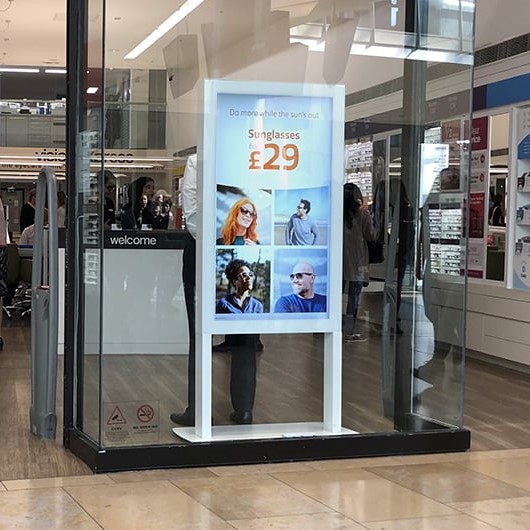 Display Vitrine van Digital Signage voor bedrijven en winkels